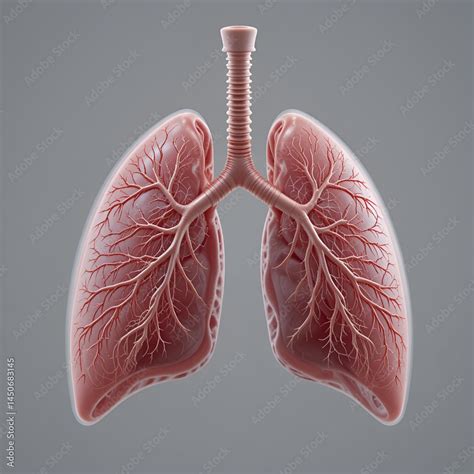 Respiratory System Anatomy Diagram Bronchi Bronchioles Lung Alveoli 3d