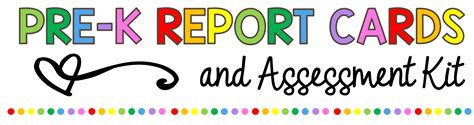 Pre K Report Cards And Assessments Free Download Transitional