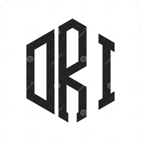 Dri Logo Design Initial Letter Dri Monogram Logo Using Hexagon Shape Stock Vector