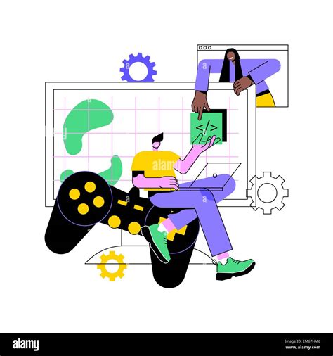 Computer Games Development Abstract Concept Vector Illustration Video Games Programming