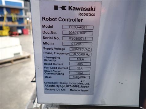 Used Kawasaki Kawasaki Bx Lb Axis Robot W Pendent HGR Industrial
