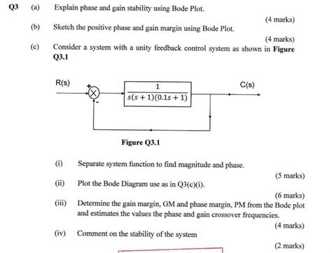 Q3 A ﻿explain Phase And Gain Stability Using Bode
