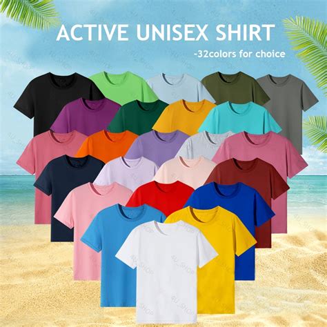 Unisex Soft Plain T Shirt For Man Women Active Silk Touching Leisure