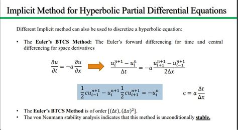 Problem 3 40 Pts Using Implicit 2nd Order Central