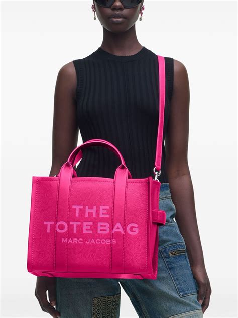 Marc Jacobs The Medium Leather Tote Bag Pink Farfetch Ie