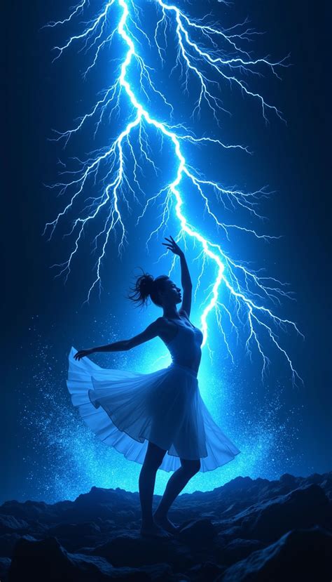 Free Lightning Dance Silhouette Image Dance Lightning Silhouette