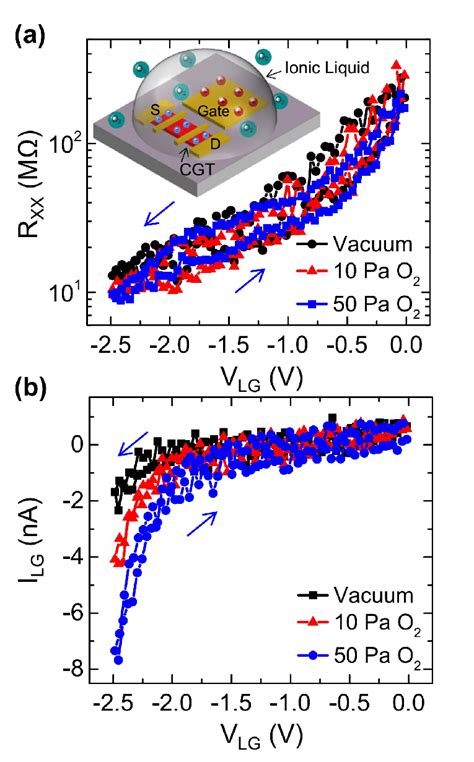 Ionic Liquid Gate Measurements Of The 2d Cgt Device In Vacuum And