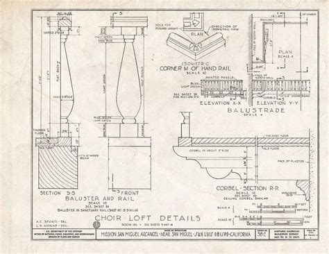 Blueprint Habs Cal40 Sanmiv1 Sheet 32 Of 36 Mission San Miguel