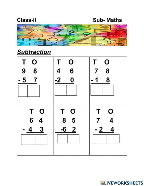 Free Online Subtraction Worksheet For 2nd Download Free Online Subtraction Worksheet For 2nd