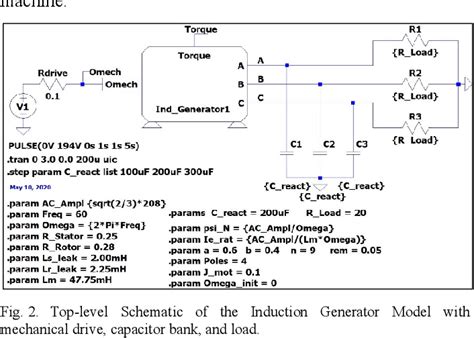 Figure 2 From Lt Spice Model For Induction Generators With Self Excitation Semantic Scholar