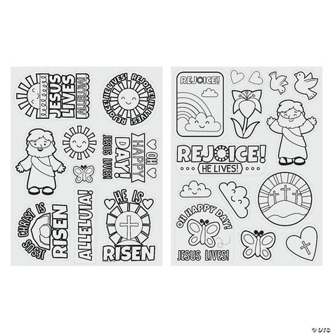 Color Your Own Large Religious Easter Window Clings Fun Express
