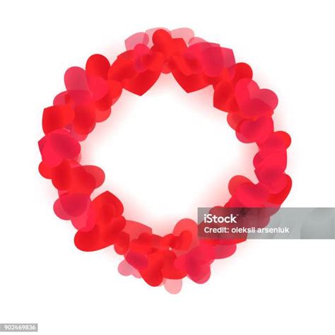Karangan Bunga Hati Yang Cerah Ilustrasi Stok Unduh Gambar Sekarang Bentuk Hati Bingkai