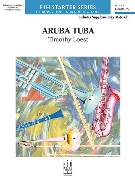 Aruba Tuba Concert Band Conductor Score Timothy Loest Alfred Music