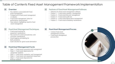 Table Of Contents Fixed Asset Management Framework Implementation