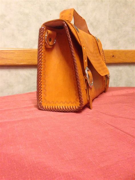 Side View Small Briefcase Small Briefcase Leather Craft Leather