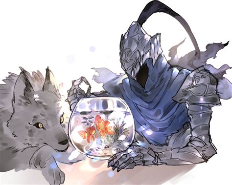 Artorias The Abysswalker And Great Grey Wolf Sif Dark Souls And 1 More