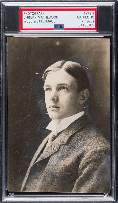 Vintage Circa 1920s Christy Mathewson Photograph Psadna Type Ii