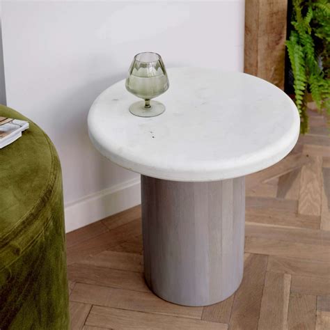 Column Marble Side Table Atkin And Thyme Atkin And Thyme