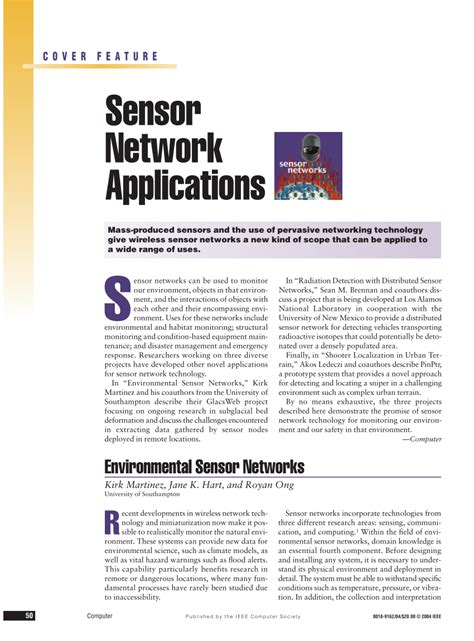 Pdf Environmental Sensor Networks