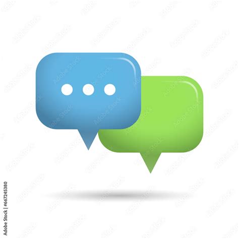 3d Social Media Notification Speech Bubbles With Three Dots Ellipses