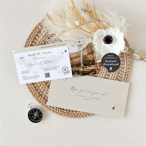 Sofia Boarding Pass Save The Date Printable Sofia Boarding Pass Save The Date Printable