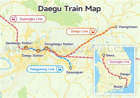 10 Daegu Maps South Korea City Tourist Subway Map English