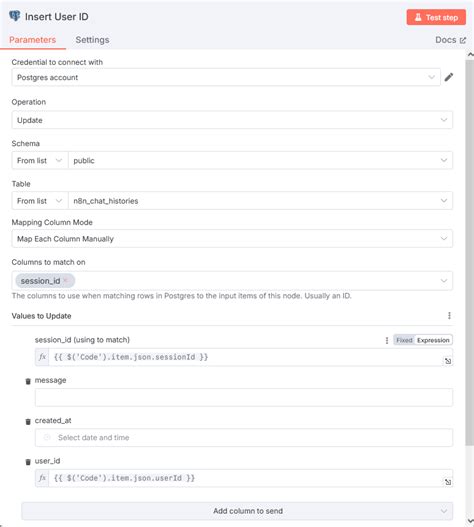 How To Store Userid In Postgresql Chat Memory In N8n Questions N8n Community