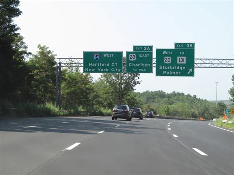 Massachusetts Interstate 84 Westbound Cross Country Roads