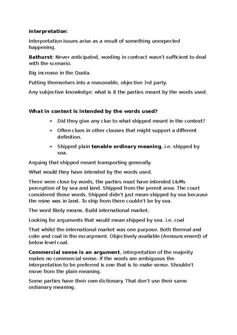 contract sem 2 week 3 workshop interpretation interpretation issues arise as a result of