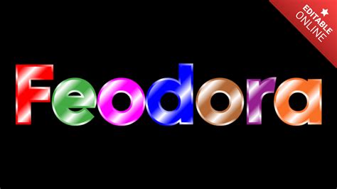 Feodora Colored Letters Editable Online Text Effect Generator