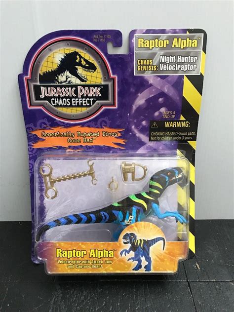 1997 Kenner Jurassic Park Chaos Effect Raptor Alpha Night Hunter