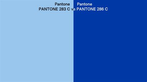 Pantone 283 C Vs Pantone 286 C Side By Side Comparison