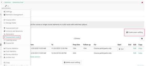 Assessment Mode Openolat Documentation