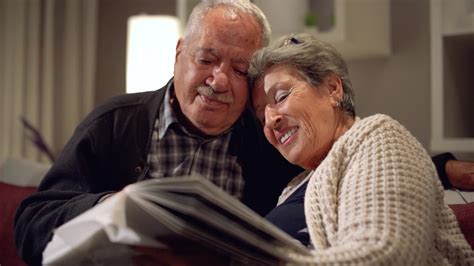 Elderly Couple Emotional Moments Elderly Husband And Wife Looking At