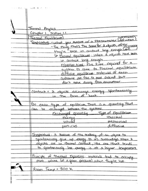 Thermal Physics Notes From Textbook Readings Section 11 To 13