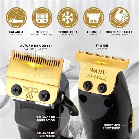 Wahl Barber Combo Inalámbrico Profesional Con Holograma De Autenticidad