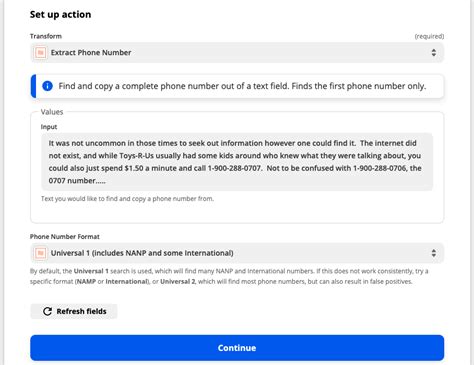 formatter features extracting numbers phone numbers zapier community