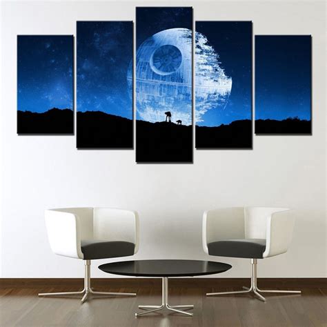 Star Wars Landscape Canvas Wall Art Print Decor Framed Panel Etsy
