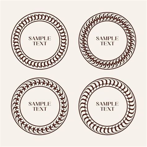 Conjunto De Etiquetas Vintage Redondas Vector Premium