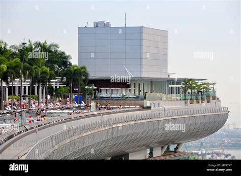 Rooftop Infinity Pool At The Marina Bay Sands Skypark In Singapore