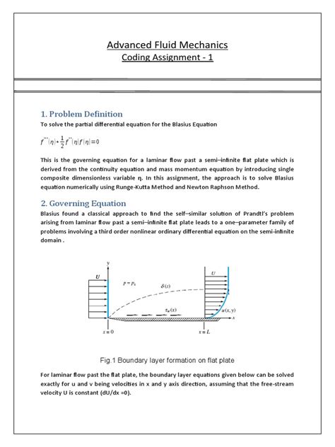 Numerical Solution Of The Blasius Equation Using Runge Kutta Method And Newton Raphson Method