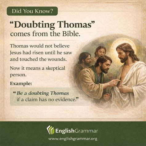 The Origin Of “doubting Thomas”