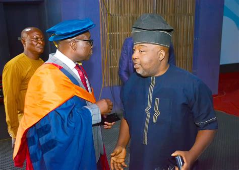 Hon Olumide Osunlana Felicitates With Dr Akin Ogunbiyi On His Conferment Of Second Honorary