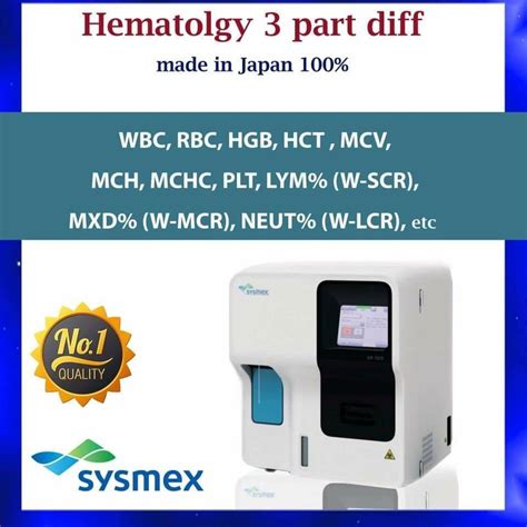 Hemogram Model Xp 100 Sysmex Laboratory In Cambodia