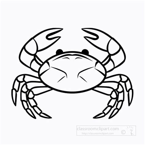 Clipart De Crabe Crab Outline Vector Art Icons And Graphics For Free
