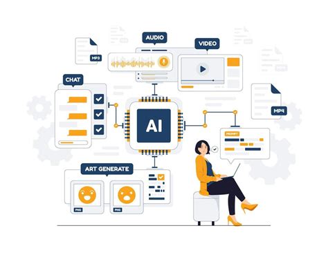 Artificial intelligence created generate art with prompt, AI servers and robots technology with ...