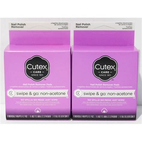 2 Cutex Swipe And Go Non Acetone Nail Polish Remover Pads