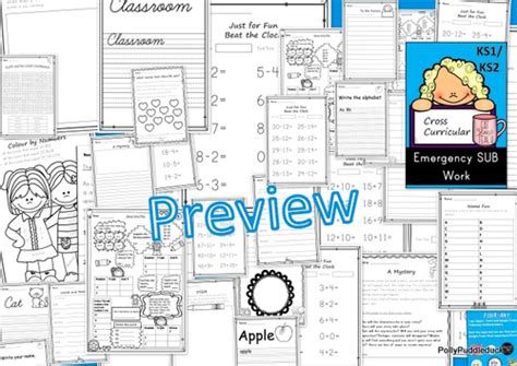 Emergency Sub Folder For Ks1lower Ks2 Cross Curricular Teaching