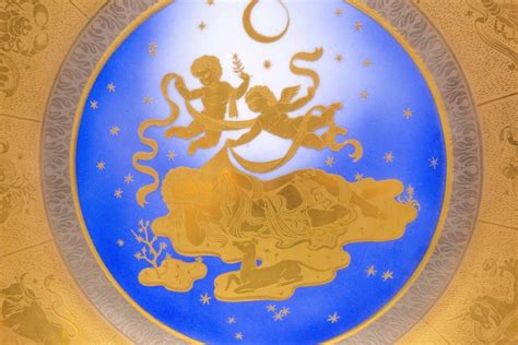 Arte Morbelli Coppia Di Piatti In Porcellana Ed Oro Il Giorno E La Notte Anni 60 Beggi