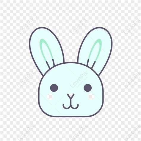 帶有可愛耳朵和小眼睛的兔子頭圖標 向量兔子耳朵eps圖案素材免費下載，可愛卡通圖片，尺寸4267 × 4267px Lovepik